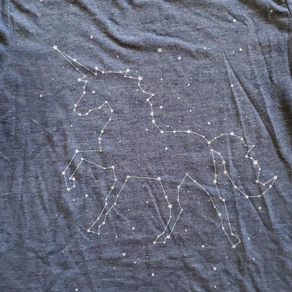 Zoe + Liv | Tops | Zoe Liv Medium Navy Blue Unicorn Star Constellation Tee Shirt | Poshmark